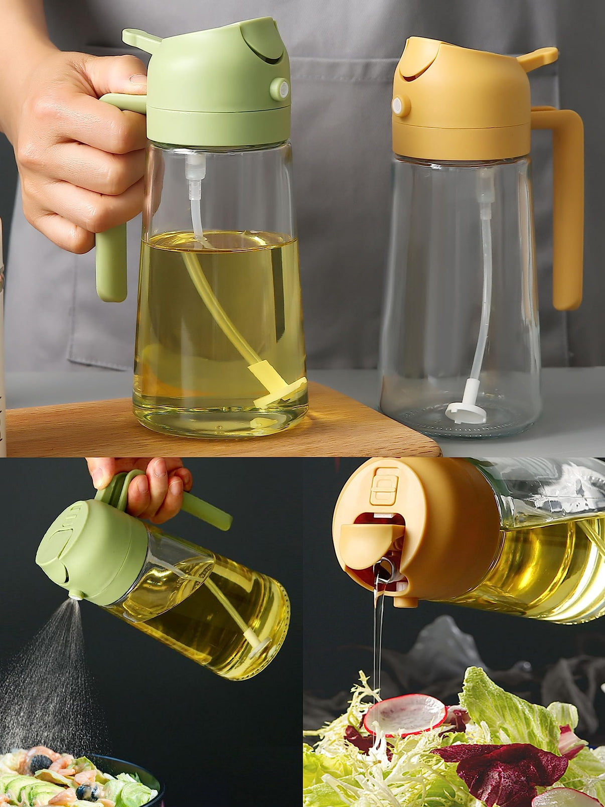 💕2 in 1 Glass Oil Sprayer & Dispenser – Enjoypunk.com