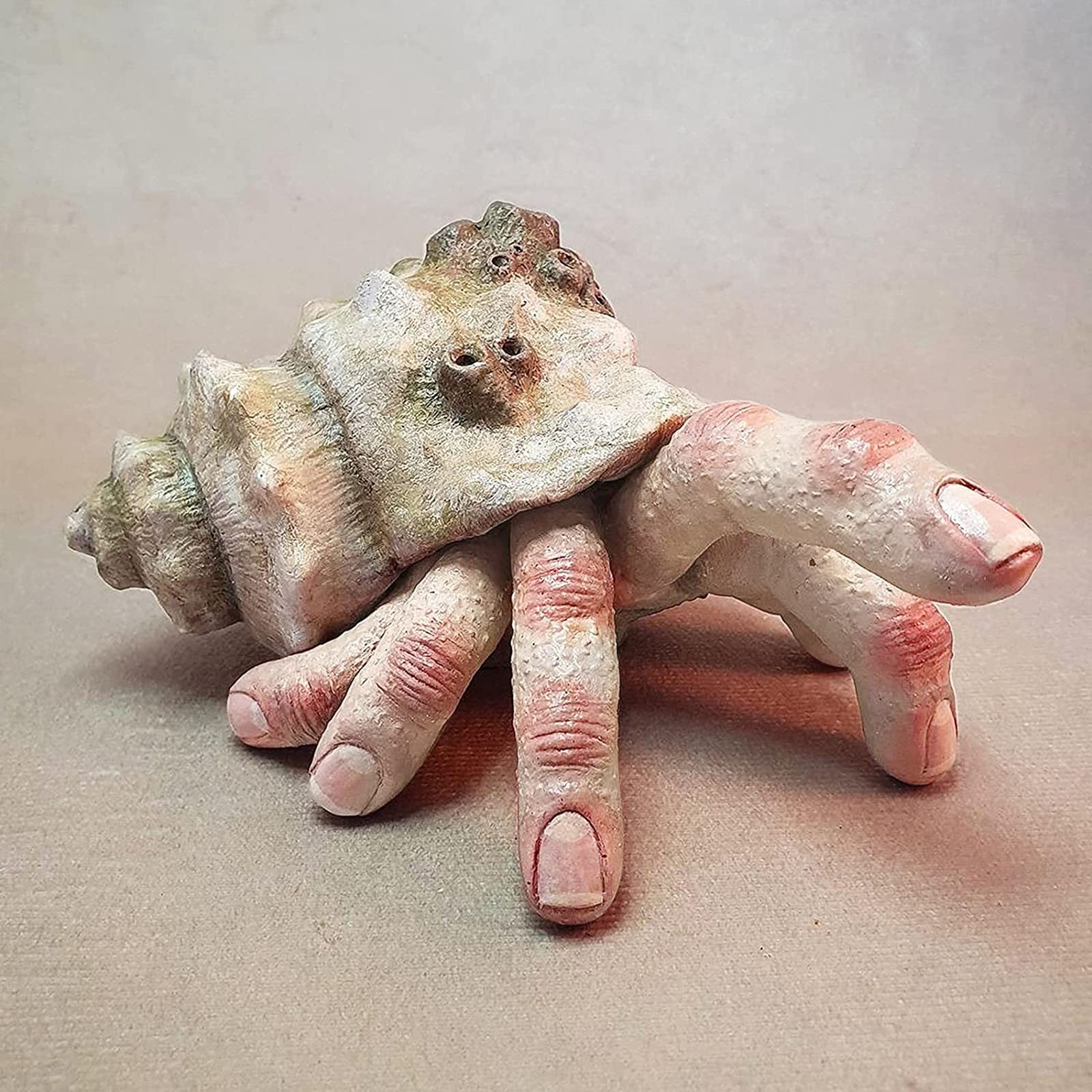 💀Unleash the Terror🖐️Finger Parasite Crab Resin Sculpture🎃Perfect for ...